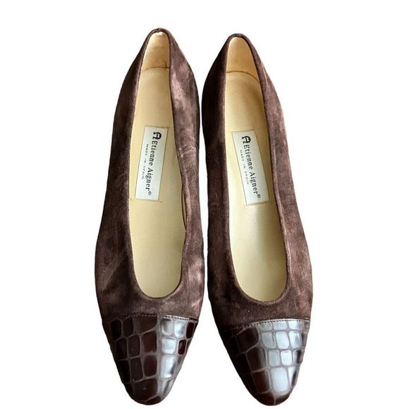 Etienne Aigner | Shoes | Aigner Brown Suedepumps Sz 9 Euc | Poshmark